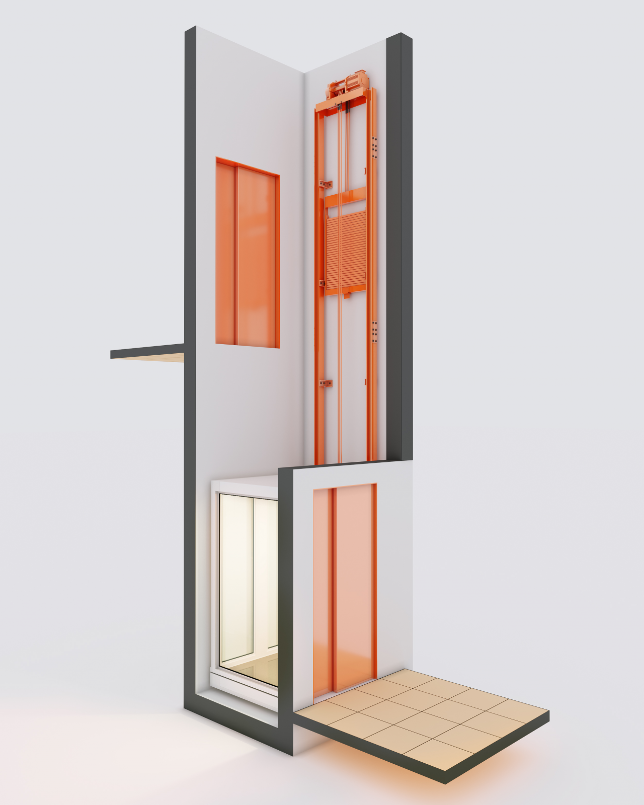 SE3 – Belt & Gearless Home Elevators – skytechlift.com